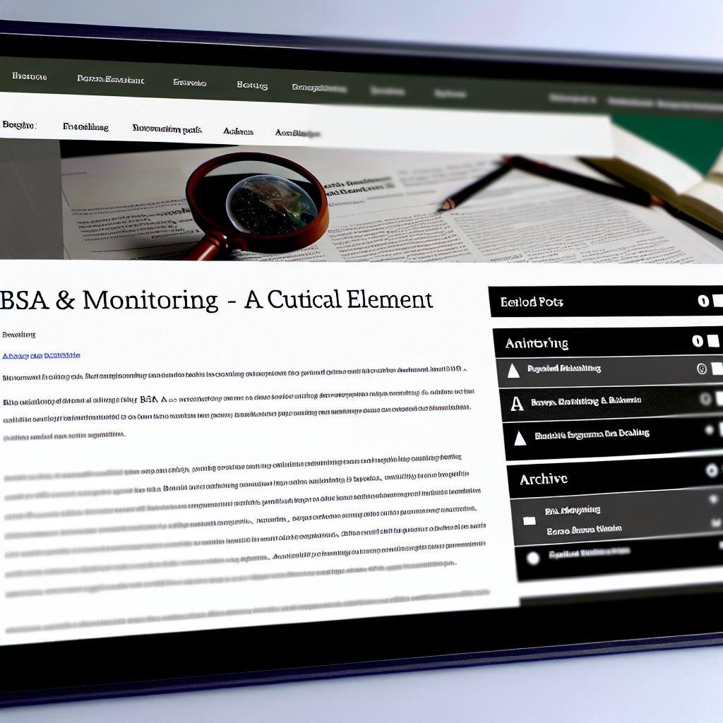 BSA & Monitoring - a Key Component